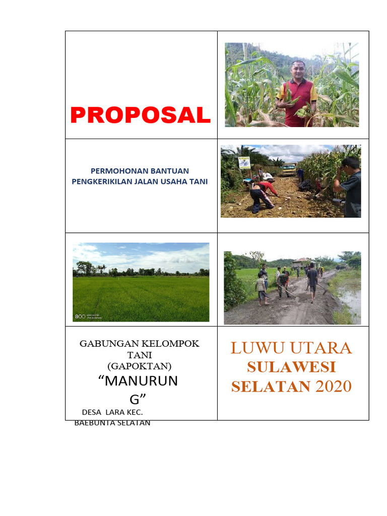 Proposal Pembuatan Jalan Tani Pdf