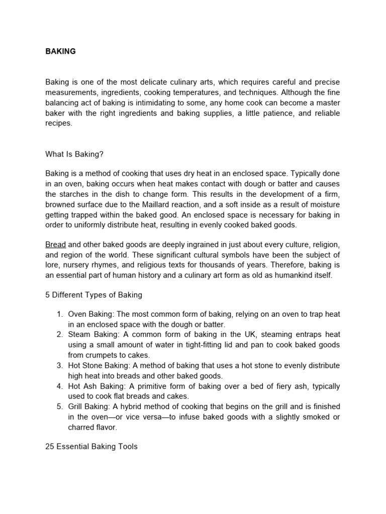 BAKING | PDF | Breads | Baking Powder