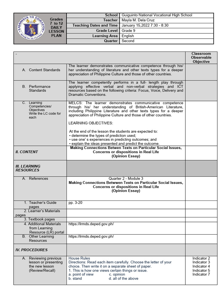 DLP-CO2-Q2M4-MMD-2324 | PDF | Learning | Knowledge