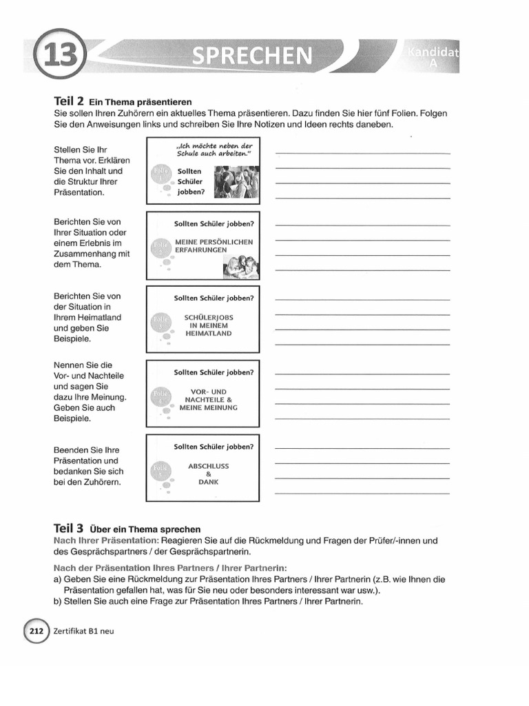 Sprechen 2 Modell 2 A | PDF