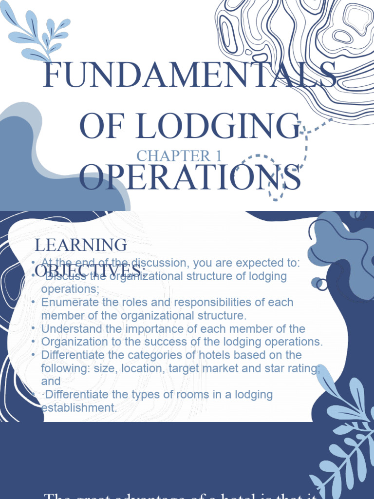 Prelim - Chapter 1 (Fundamentals of Lodging Operations) | PDF | Hotel | Employment