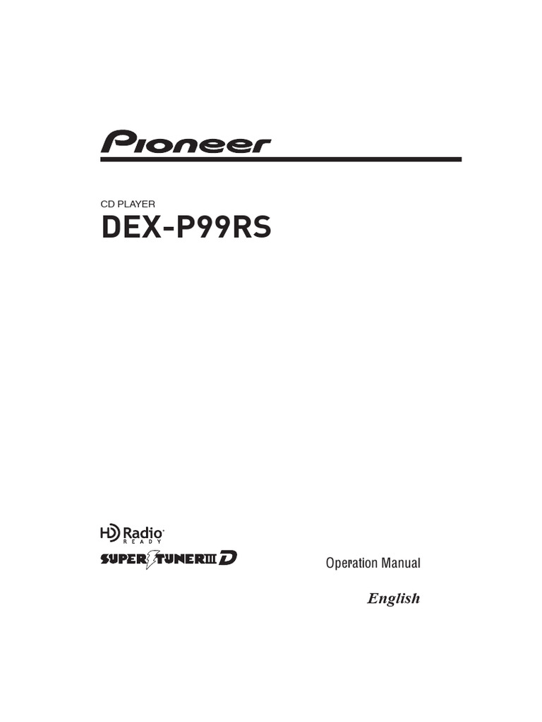 Open DEX-P99RS Operation Manual | PDF | Equalization (Audio) | Compact Disc
