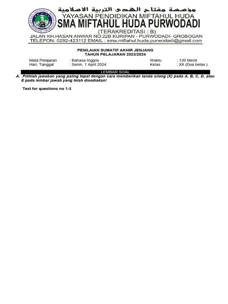US Bahasa Inggris | PDF | Atmosphere Of Earth | Greenhouse Effect