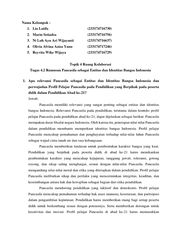 Topik 4 Ruang Kolaborasi (Filosofi Pendidikan) | PDF