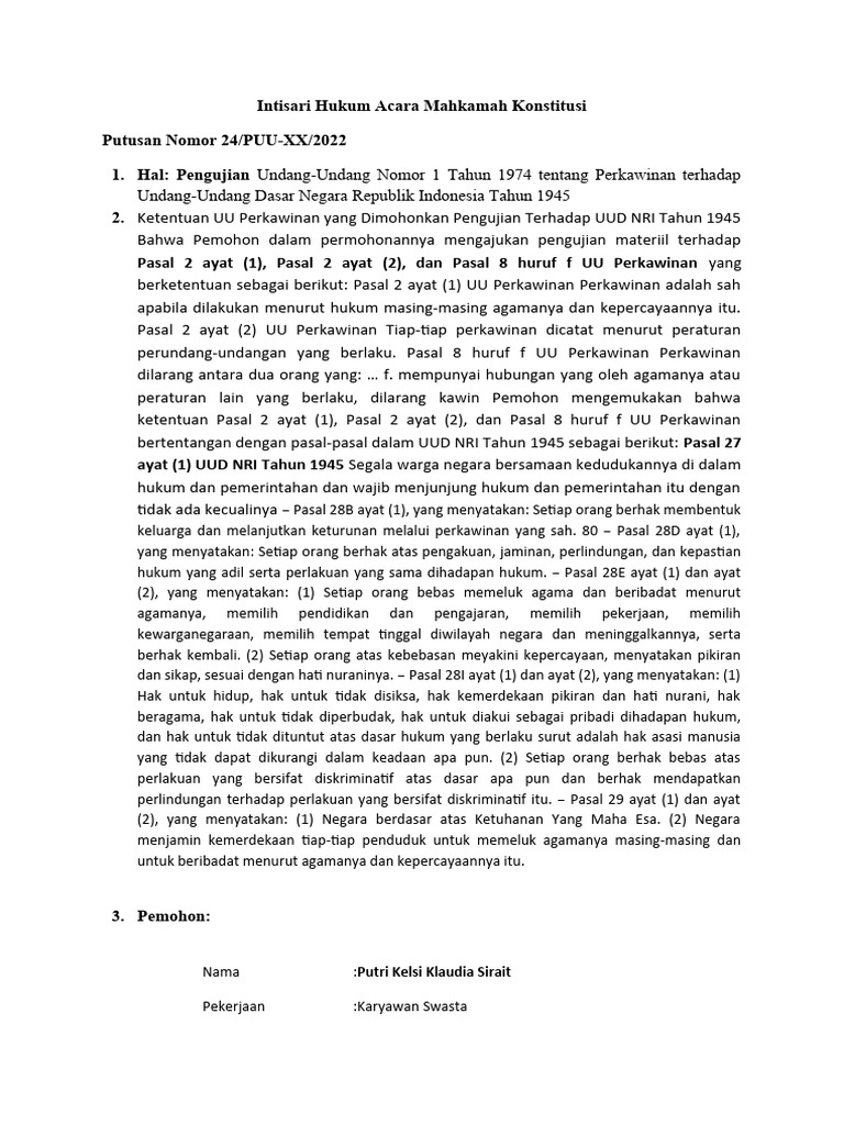 Intisari Hukum Acara Mahkamah Konstitusi | PDF Intisari Hukum Acara Mahkamah Konstitusi | PDF