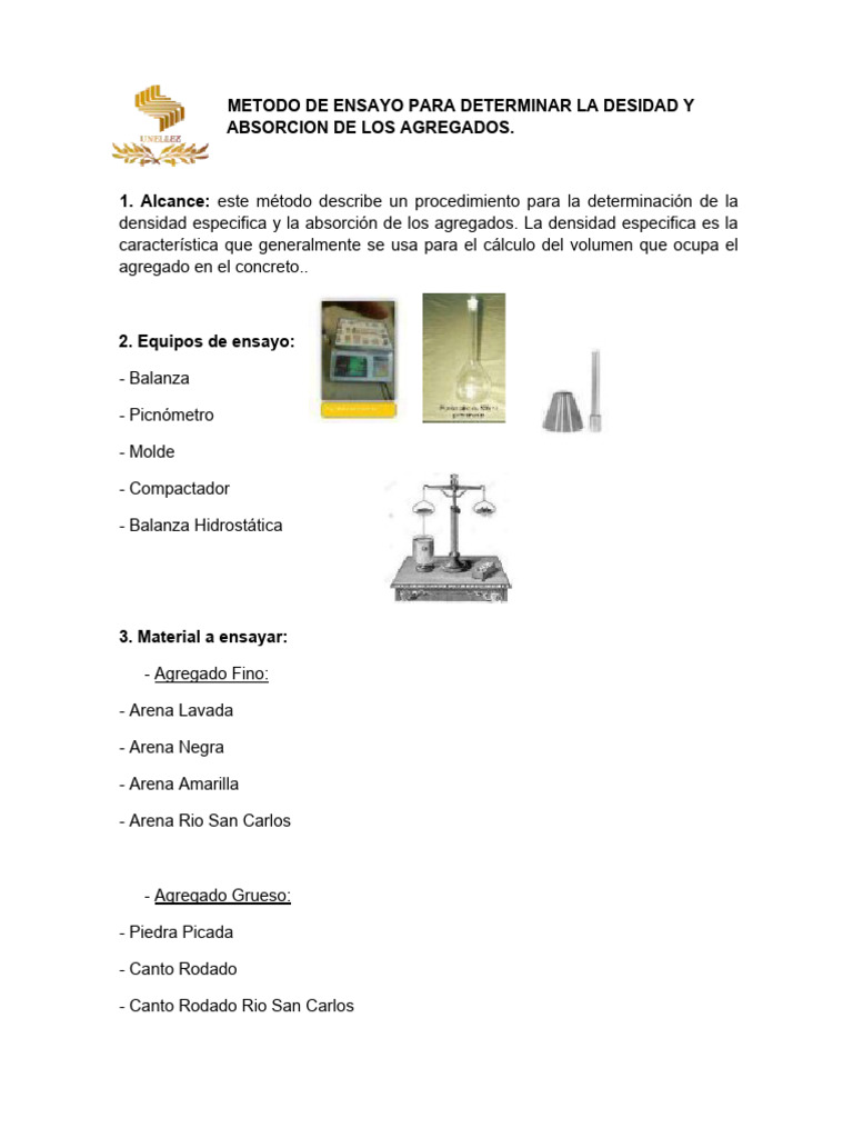 Metodo de Ensayo para Determinar La Desidad y Absorcion de Los ...