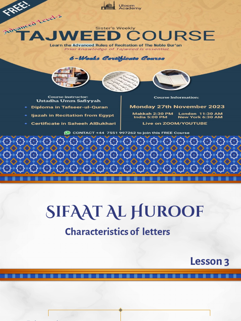 Characteristics of Arabic Letters Explained | PDF