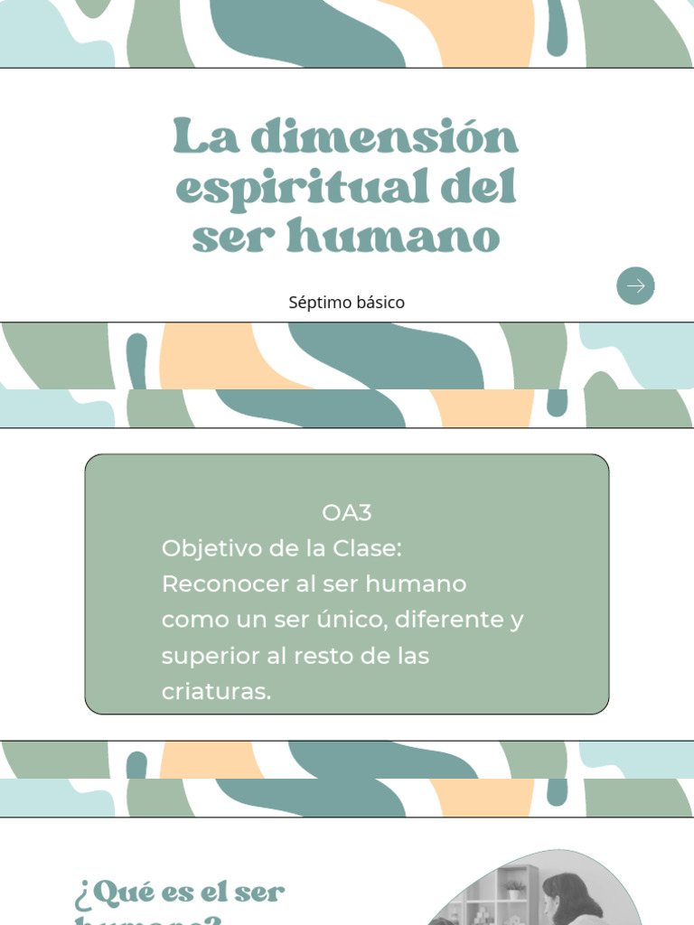 Objetivo de la Clase Reconocer al ser humano como un ser único ...