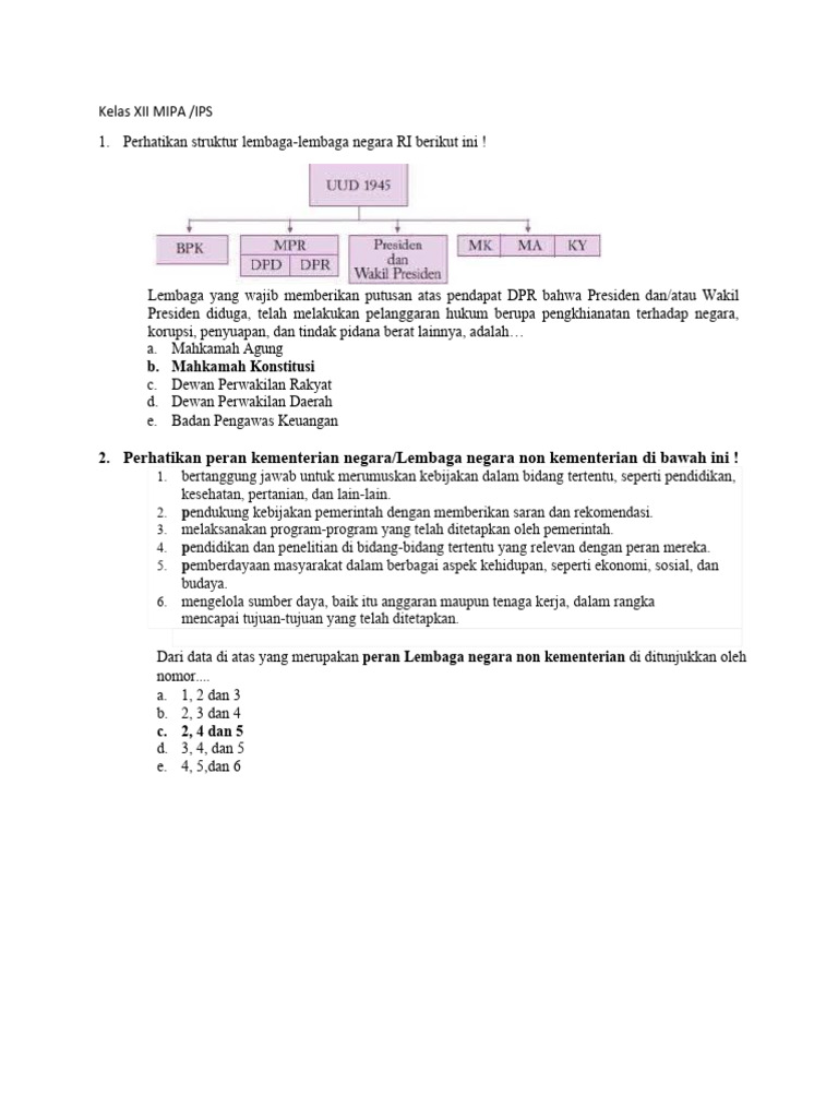 Soal PKN | PDF | Politik | Hukum