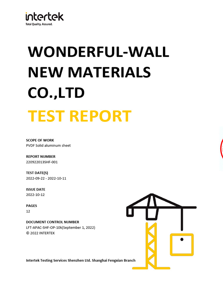 Solid Aluminum Sheet-SGS Report | PDF | Materials