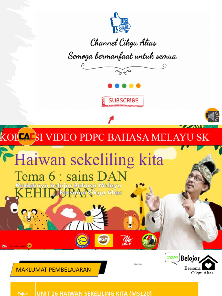 t6 Unit 16 - Haiwan Sekeliling Kita | PDF
