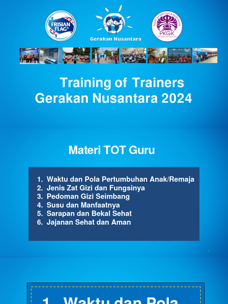 Materi Gizi TOT Guru Gerakan Nusantara 2024 | PDF | Kesehatan Holistik
