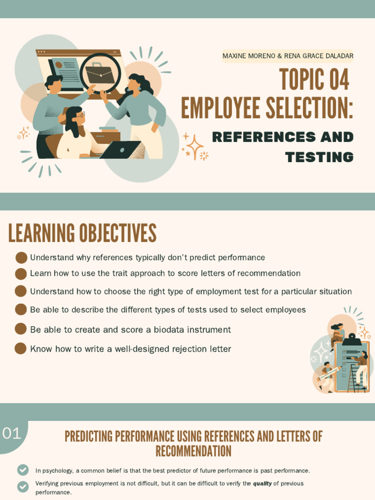 Employee Selection: References & Testing | PDF | Psychology | Graphology
