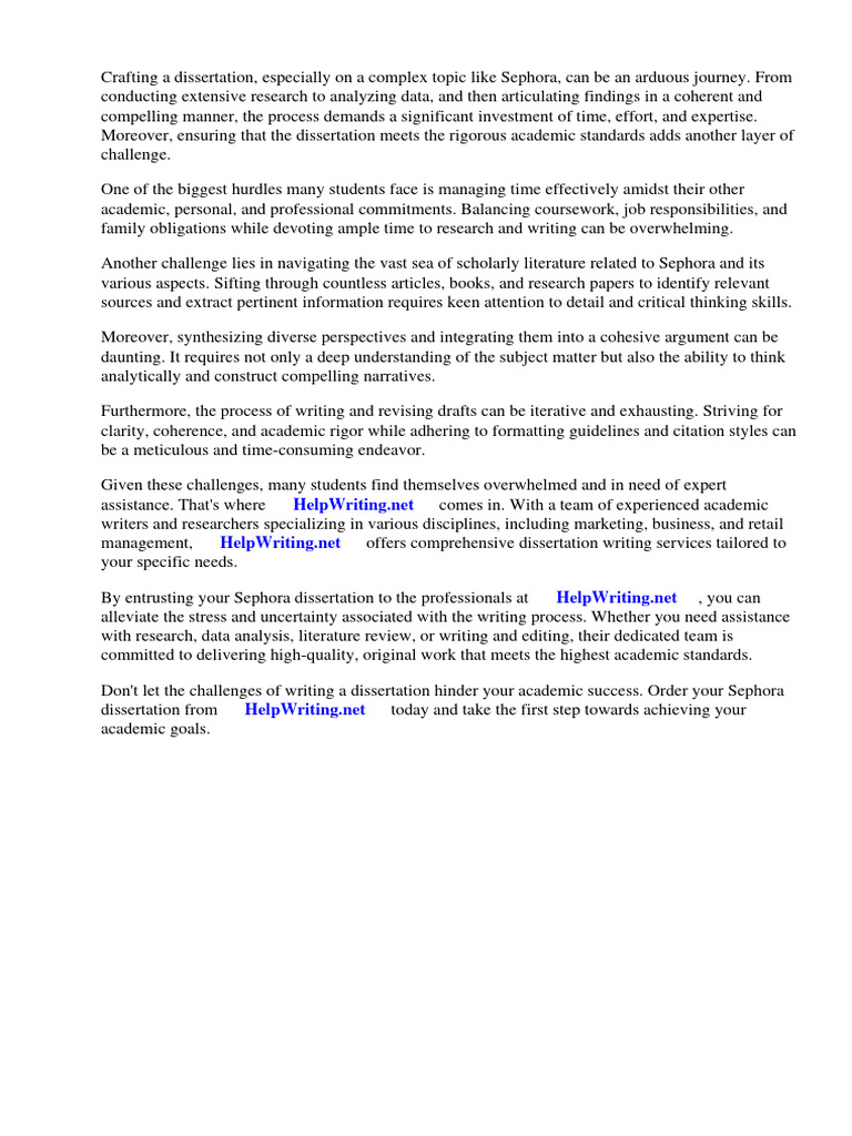 Sephora Dissertation | PDF | Web Development | Retail