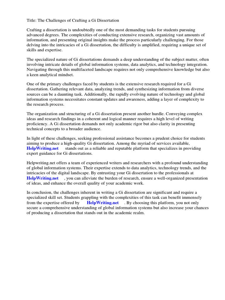 Gi Dissertation | PDF | Information | Gastrointestinal Tract