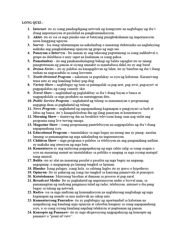 QUIZ | PDF