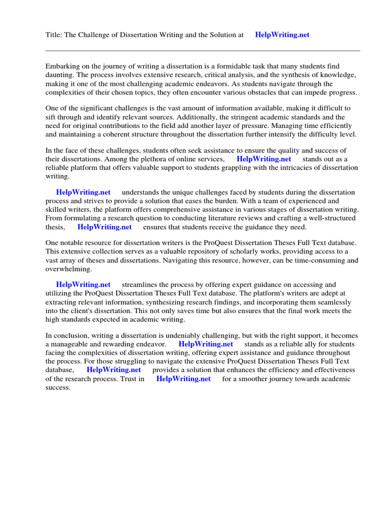 Proquest Dissertation Theses Full Text | PDF | Thesis | Information Science