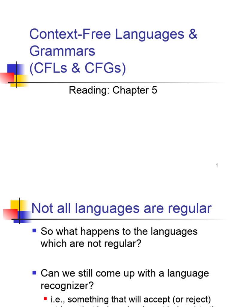 Context Free Grammars | PDF | Computer Programming | Language Mechanics
