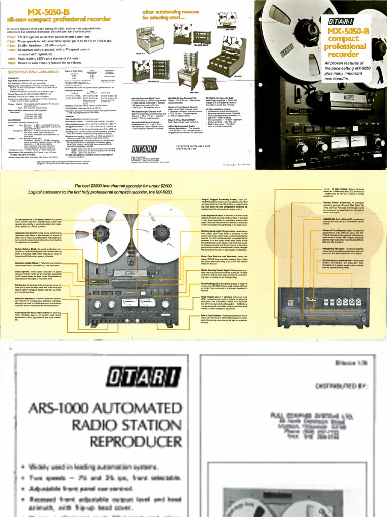 MX-5050-B Compact Recorder Specs | PDF