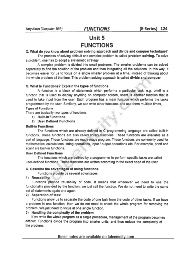 10th Computer Ch-5 Exercise | PDF