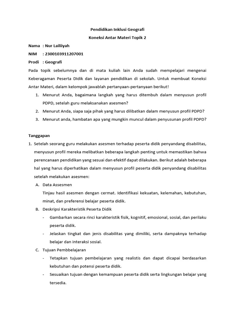 Koneksi Antar Materi Topik 2 | PDF | Karier & Perkembangan | Ilmu Sosial