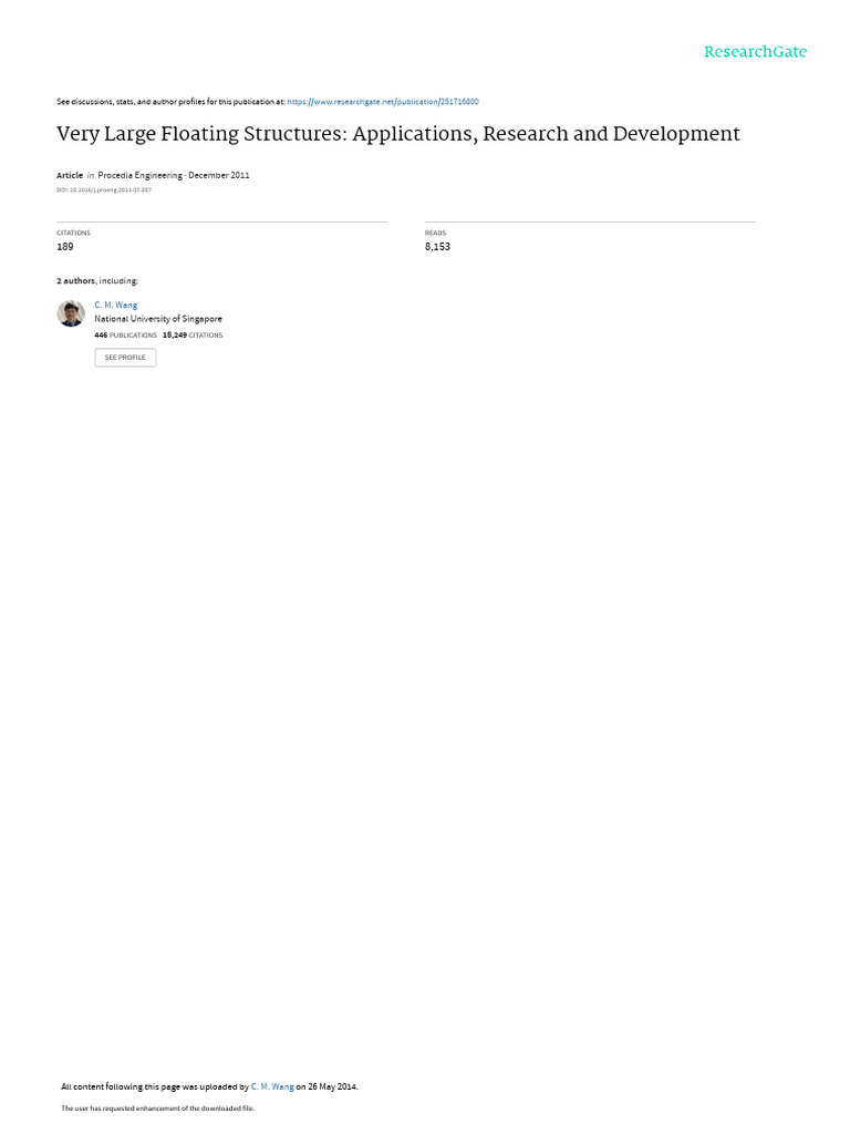 Very Large Floating Structures Applications Resear | PDF | Computational Fluid Dynamics