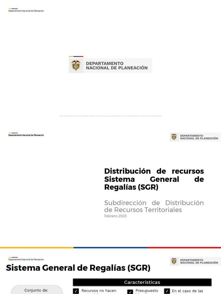 Distribucion_SGR | PDF | Presupuesto | Planificación