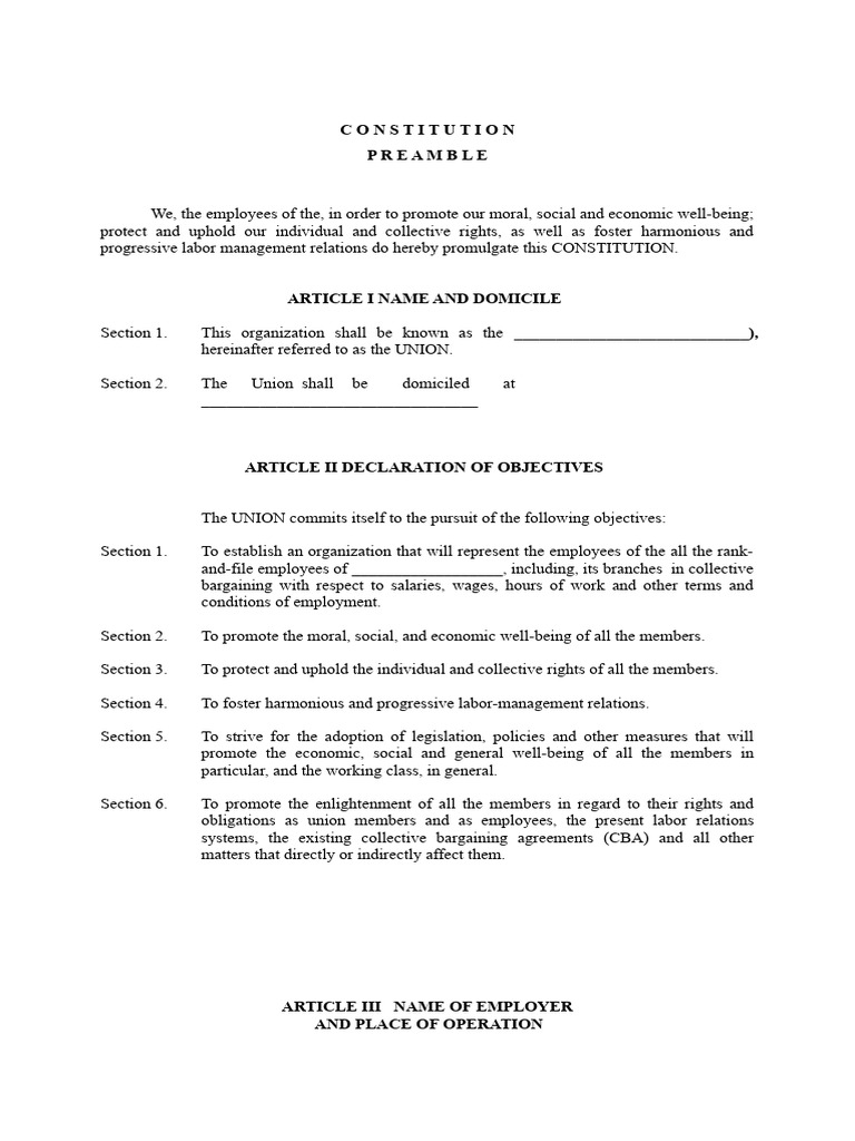 Sample CONSTITUTION AND BYLAWS | PDF | Board Of Directors | Impeachment