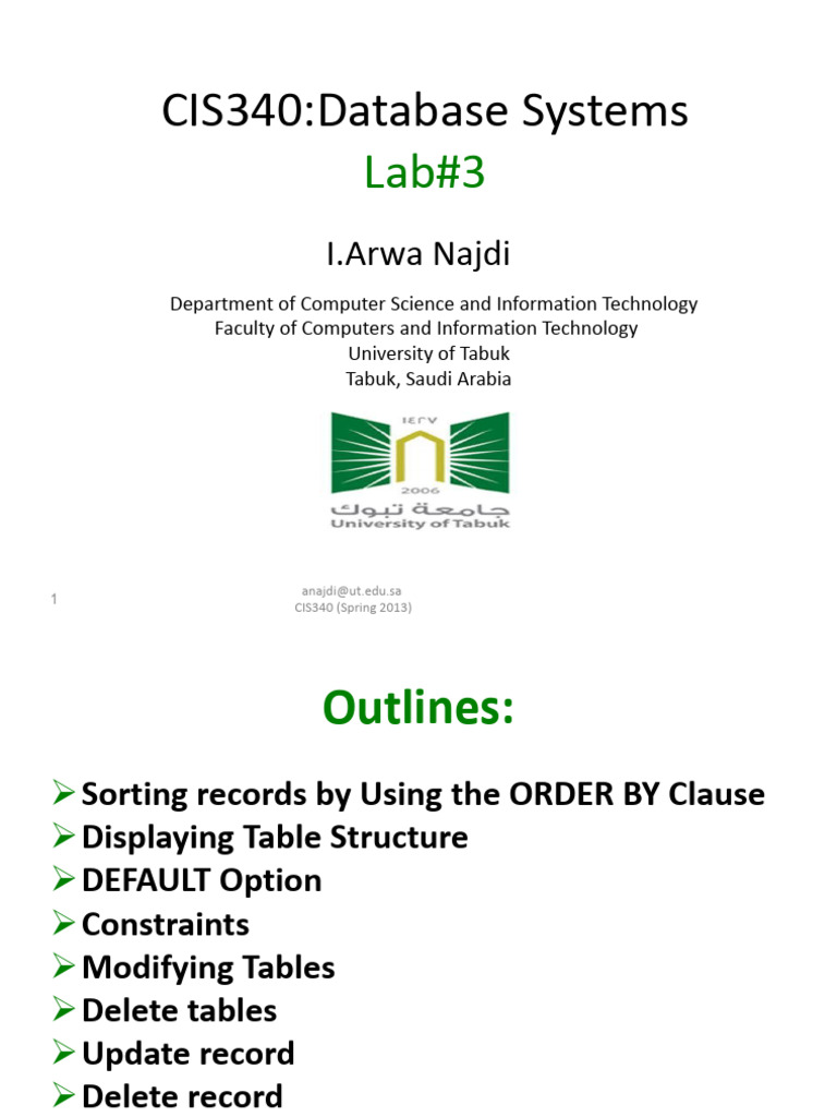 CIS340-lab#3-part 1 | PDF | Relational Database | Table (Database)
