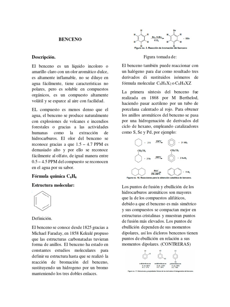 FICHA DE SEGURIDAD BENCENO | PDF | Benceno | Hidrocarburos