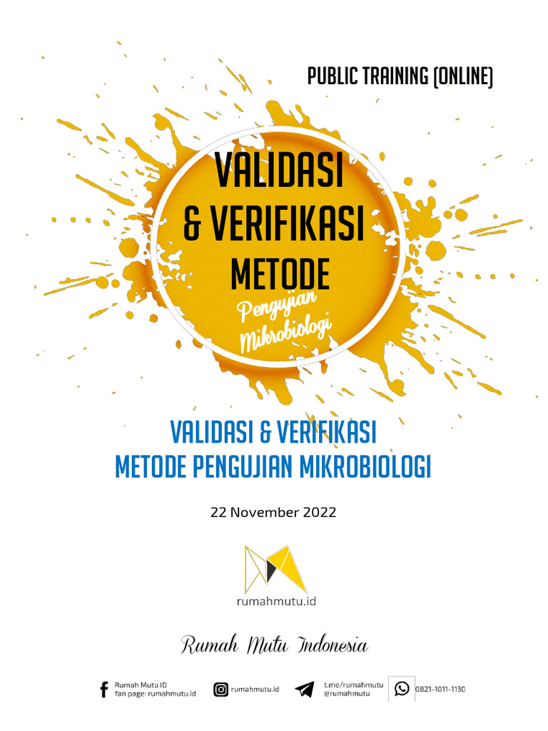 MATERI Validasi & Verifikasi Mikrobiologi (22 November 2022) | PDF | Teknologi & Rekayasa