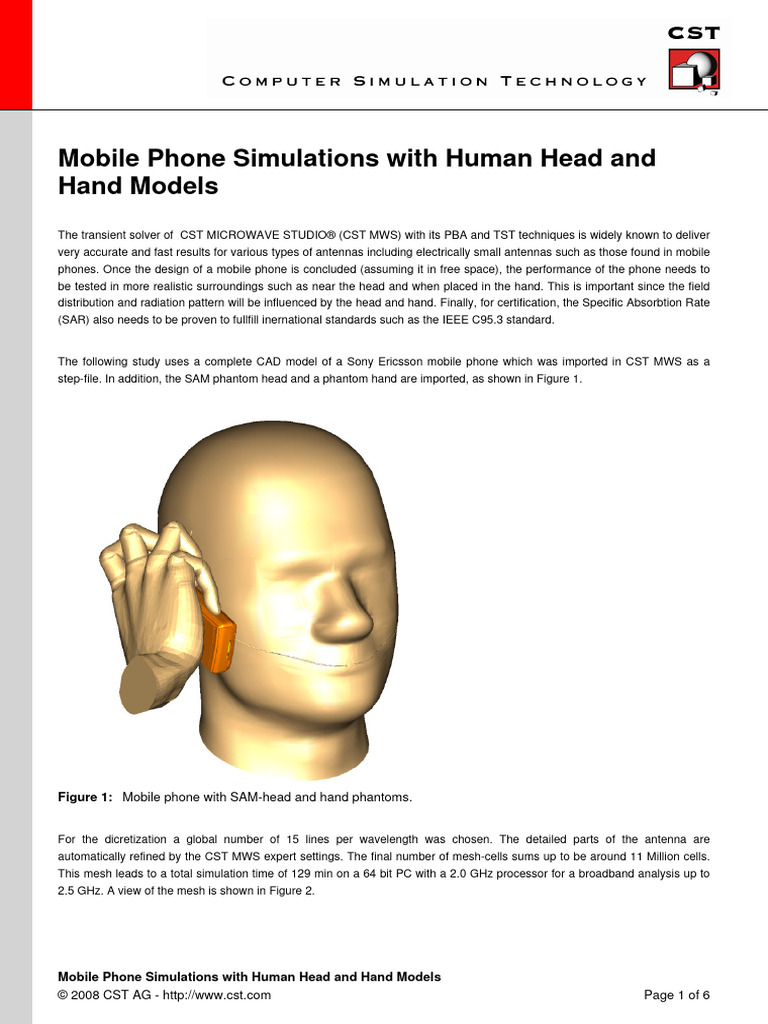 Mobile Phone Simulations With Human Head and Hand Models | PDF ...