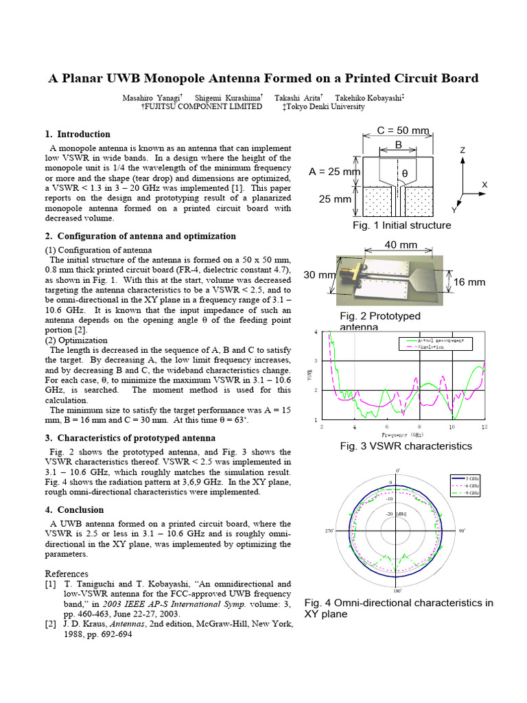 Uwb Monopole Antenna | PDF | Electromagnetic Spectrum | Physical Phenomena