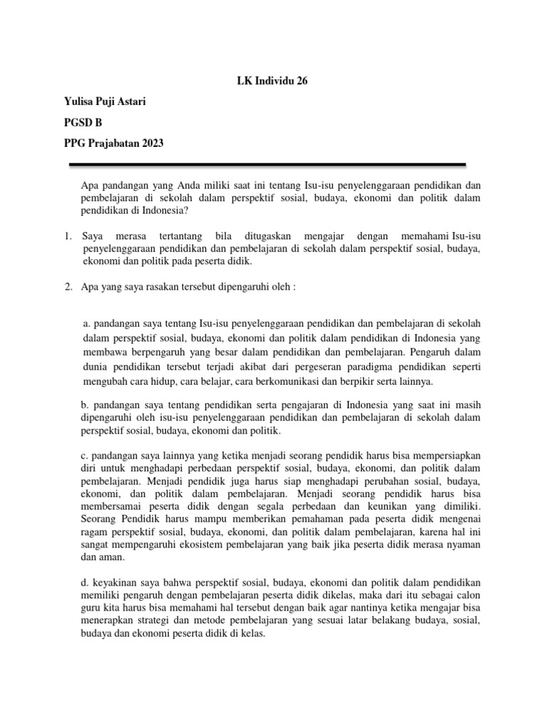 Eksplorasi Konsep Topik 6-LK Individu 26 Yulisa Puji Astari | PDF | Kesehatan Holistik