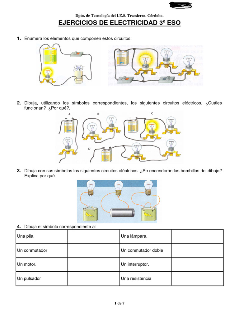 Ejercicios Circ Elec | PDF | Resistencia Eléctrica y Conductancia | Cambiar