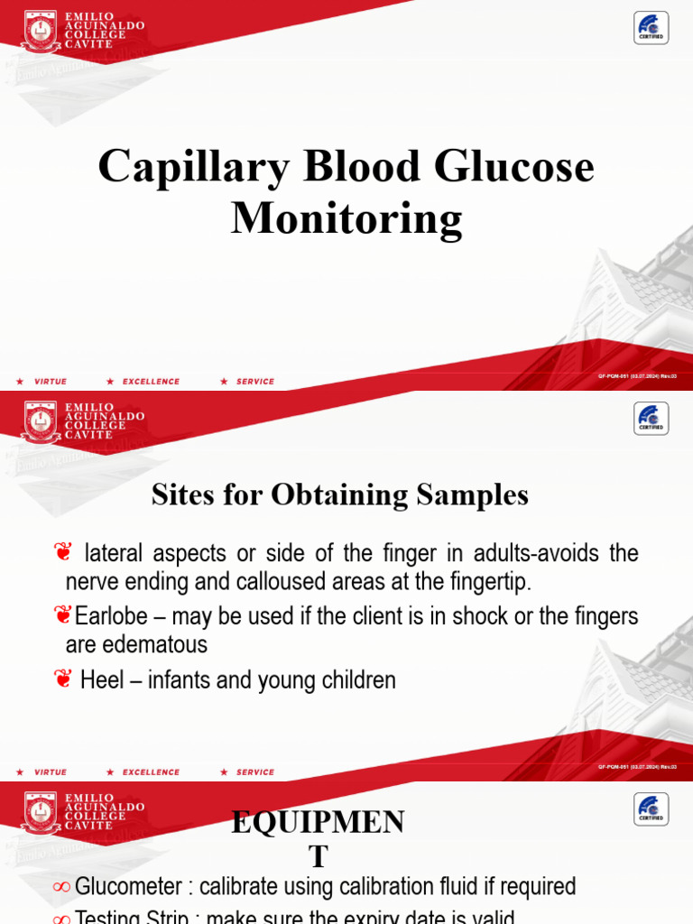 Capillary Blood Glucose Monitoring | PDF | Clinical Medicine | Medical ...