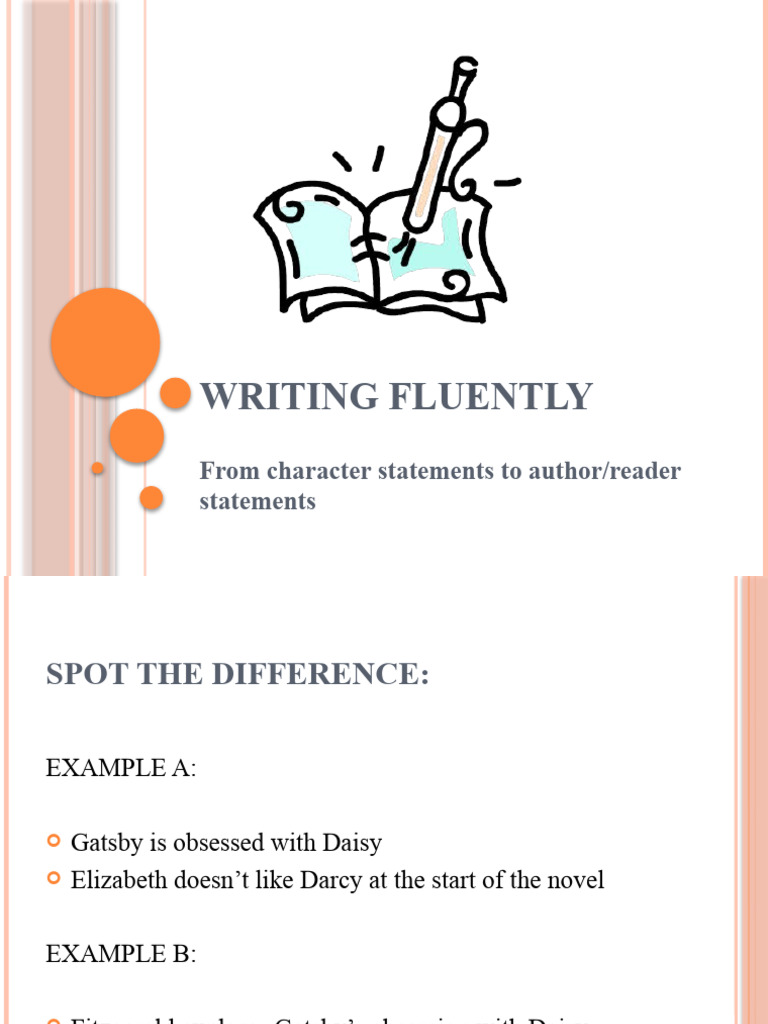 1-Writing Fluently - From Character Statements To Author-Reader ...