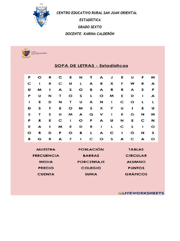 Sopa De Letras Sexto Doc1 Pdf