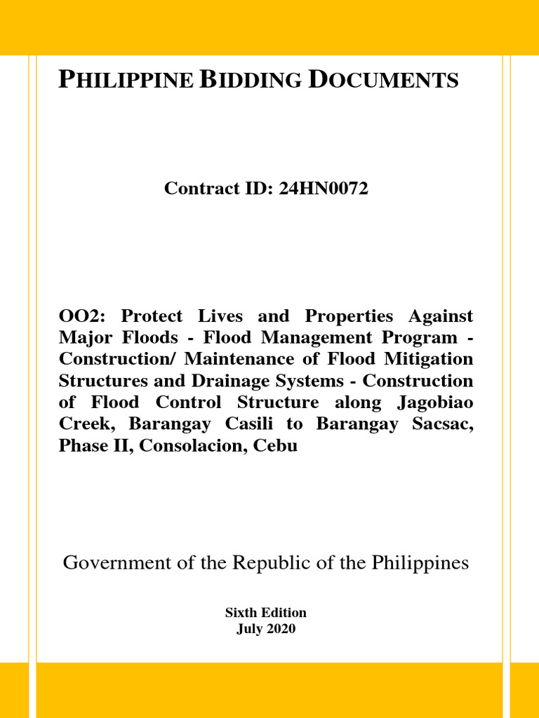 Philippine Bidding Documents for Flood Control | PDF | Procurement | Zip (File Format)