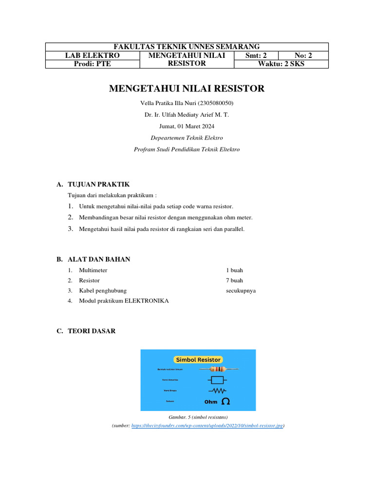 Laporan 1 Eldas - 2305080050 - Vella Pratika Illa Nuri | PDF