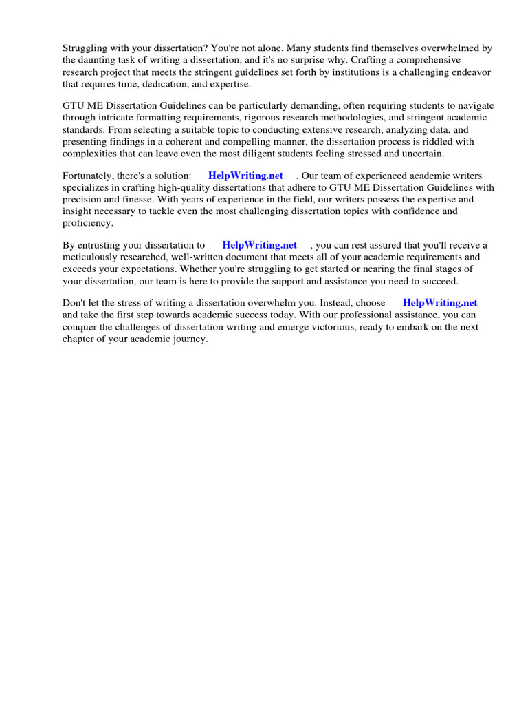Gtu Me Dissertation Guidelines | PDF | Thesis | Methodology