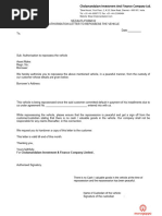 Vehicle Surrender Letter Format | PDF