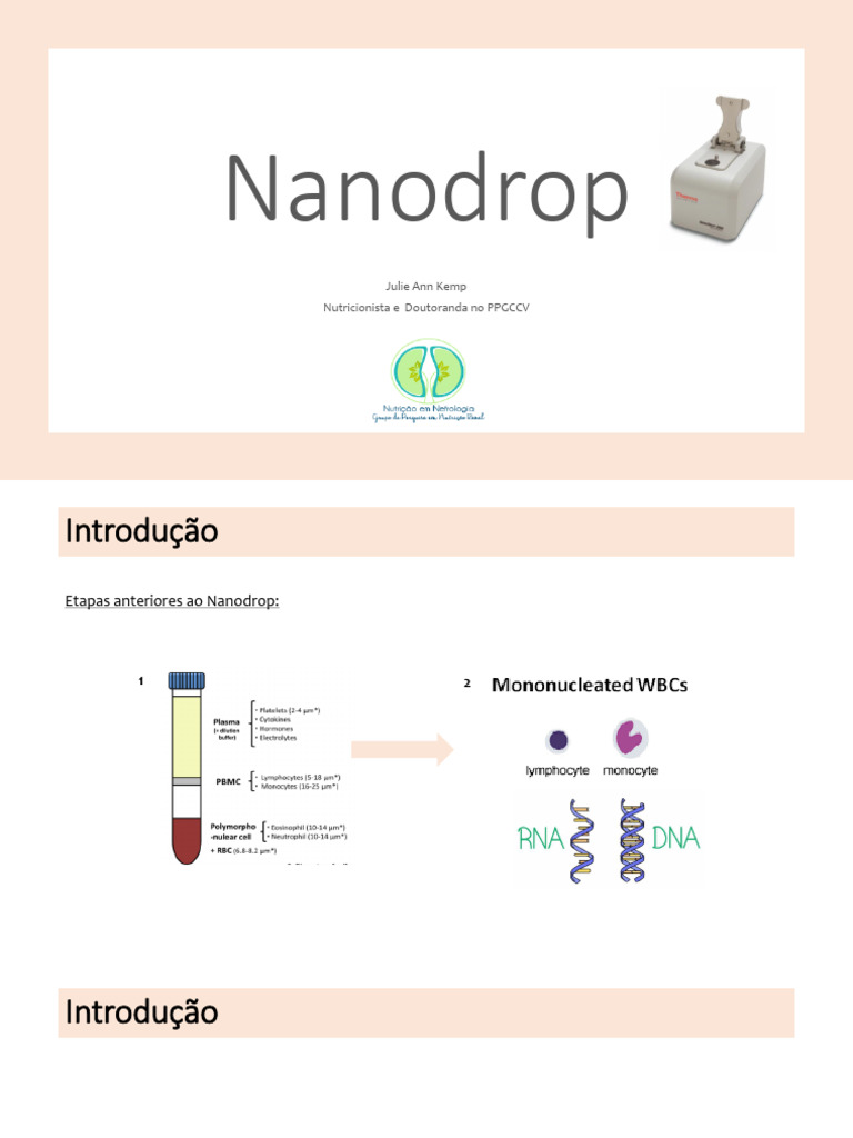 Protocolo Nanodrop | PDF | Absorbância | DNA