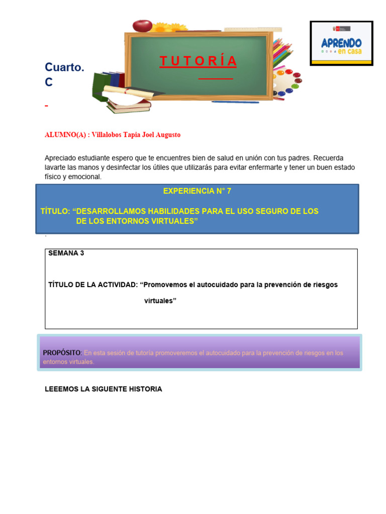 4 Tutoría Exp 7 | PDF | Internet | ciberespacio