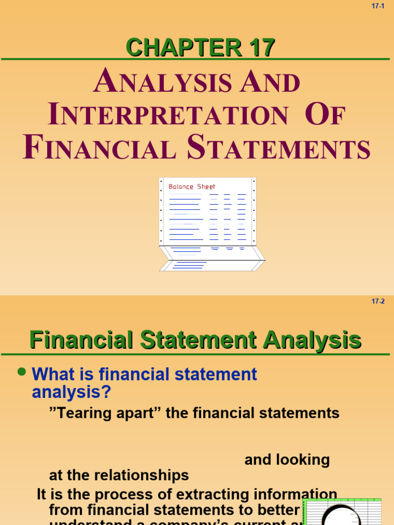 Financial Statement Analysis 1 | PDF | Equity (Finance) | Working Capital