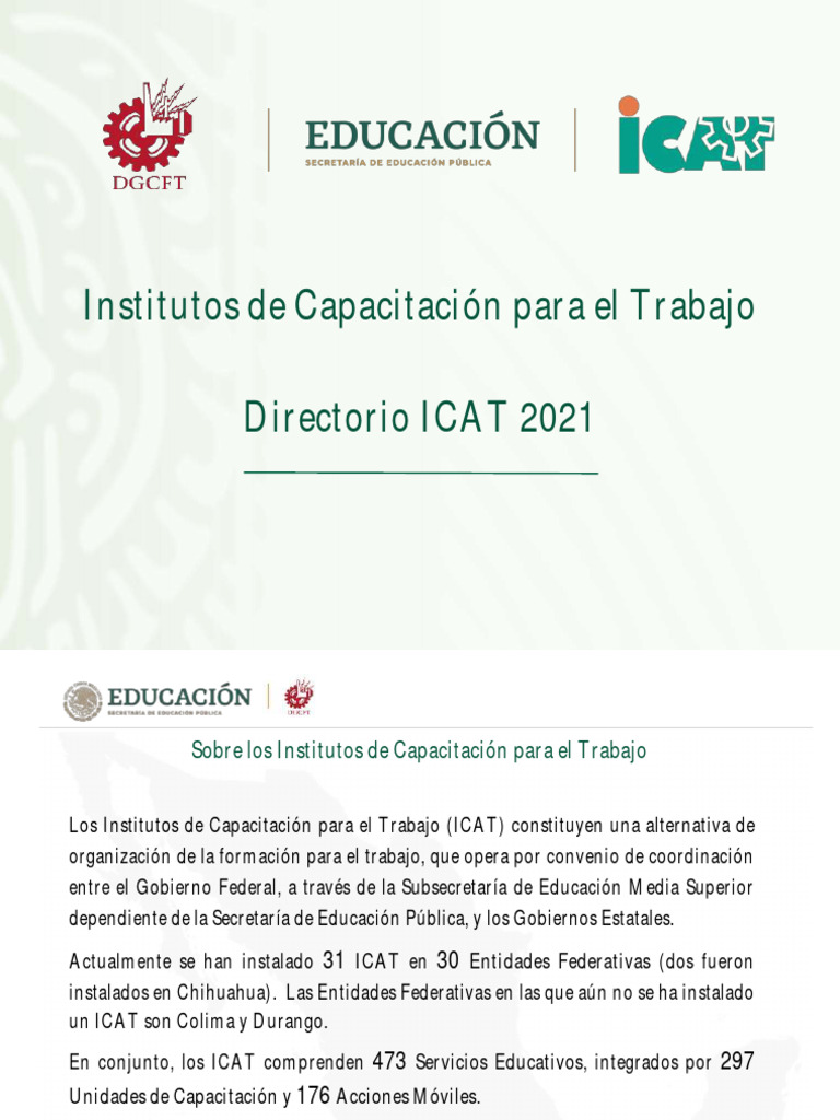 Directorio de ICAT 2021 en México | PDF | México
