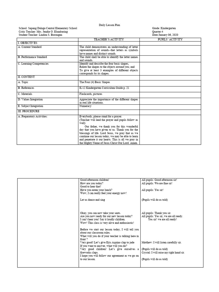 Shapes | PDF | Shape | Teachers