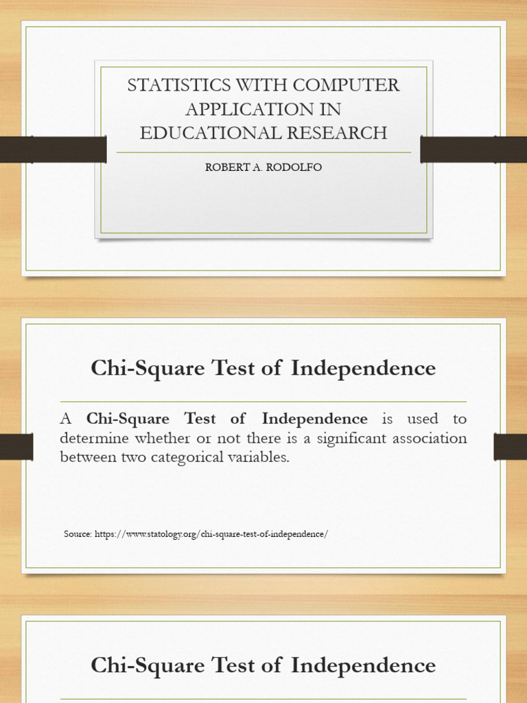 Chi Square Test of Independence | PDF | P Value | Chi Squared Test