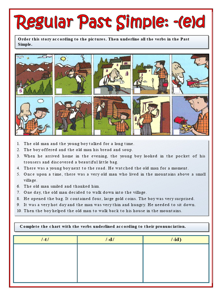 3 the-old-man-story-ed-exercises-pronunciation | PDF