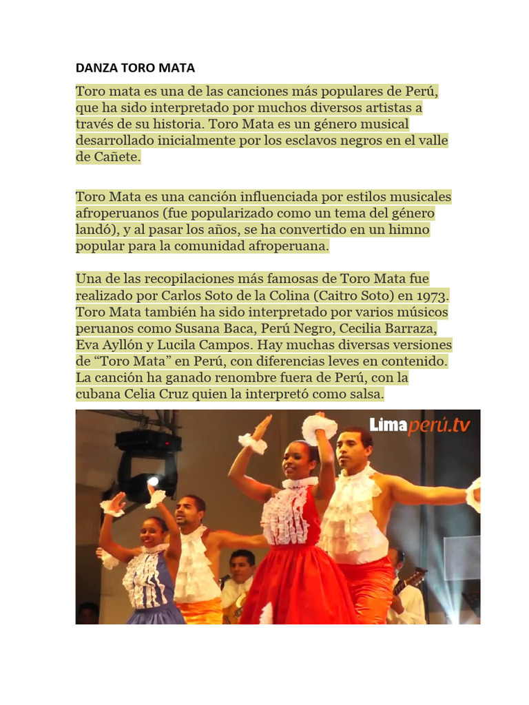 Danza Toro Mata | PDF